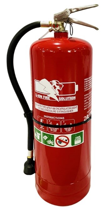4L Fire Extinguisher suitable for Lithium-Ion battery fires - ISA Solutions